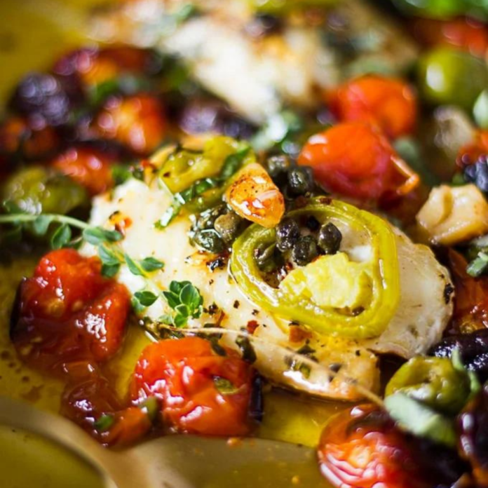 Mediterranean Baked Fish Recipe - Cheff Recipes