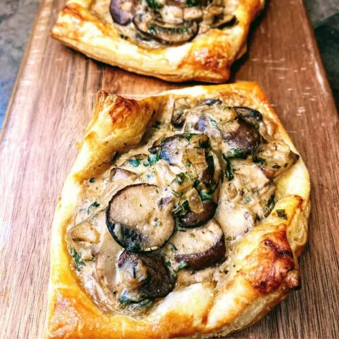 Mushroom Shallot And Herbed Goat Cheese Tarts Cheff Recipes