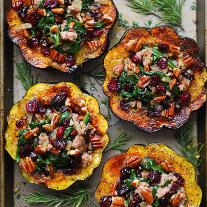 Sausage Stuffed Acorn Squash Recipe Cheff Recipes