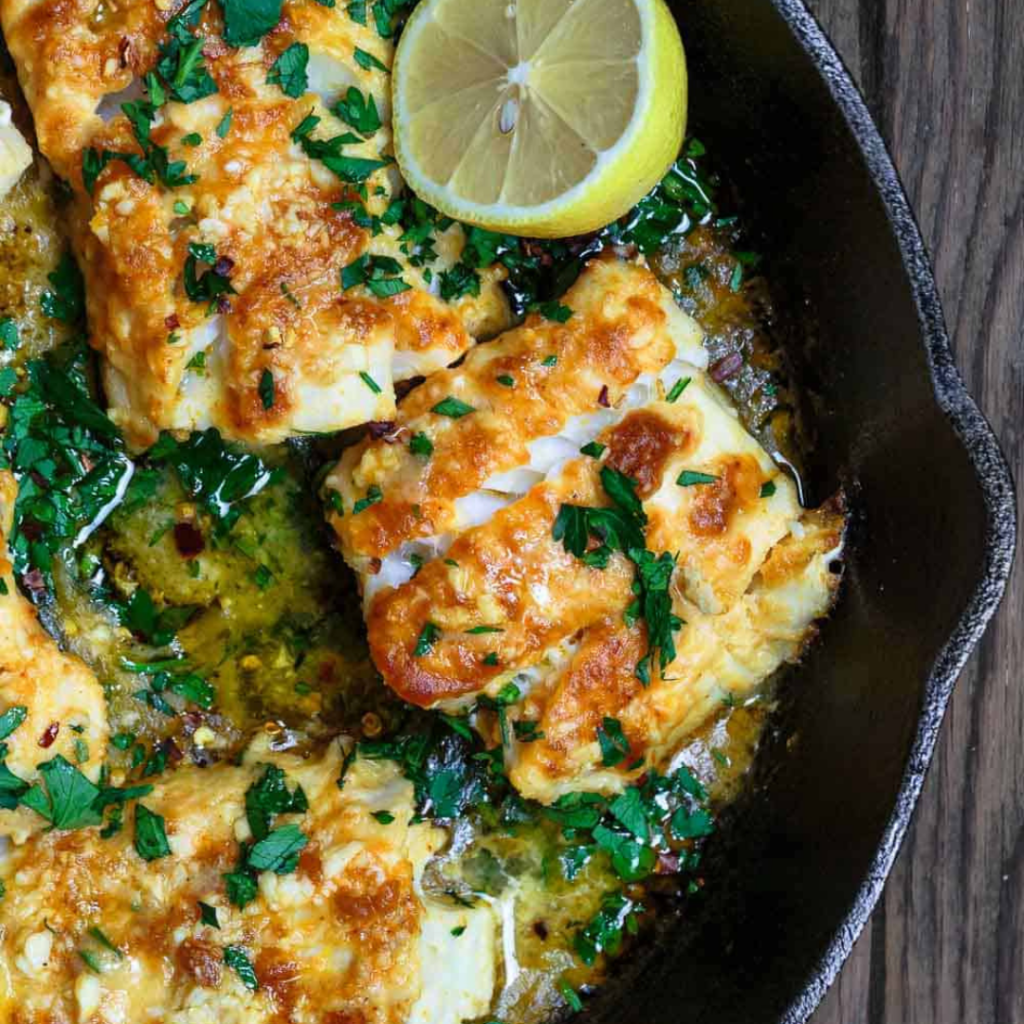 Baked Cod Recipe with Lemon and Garlic Recipe - Cheff Recipes