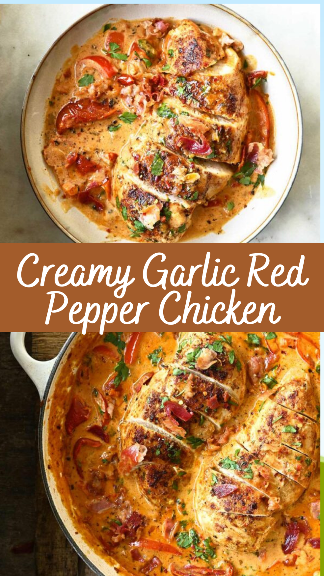 Creamy Garlic Red Pepper Chicken Recipe | Cheff Recipes