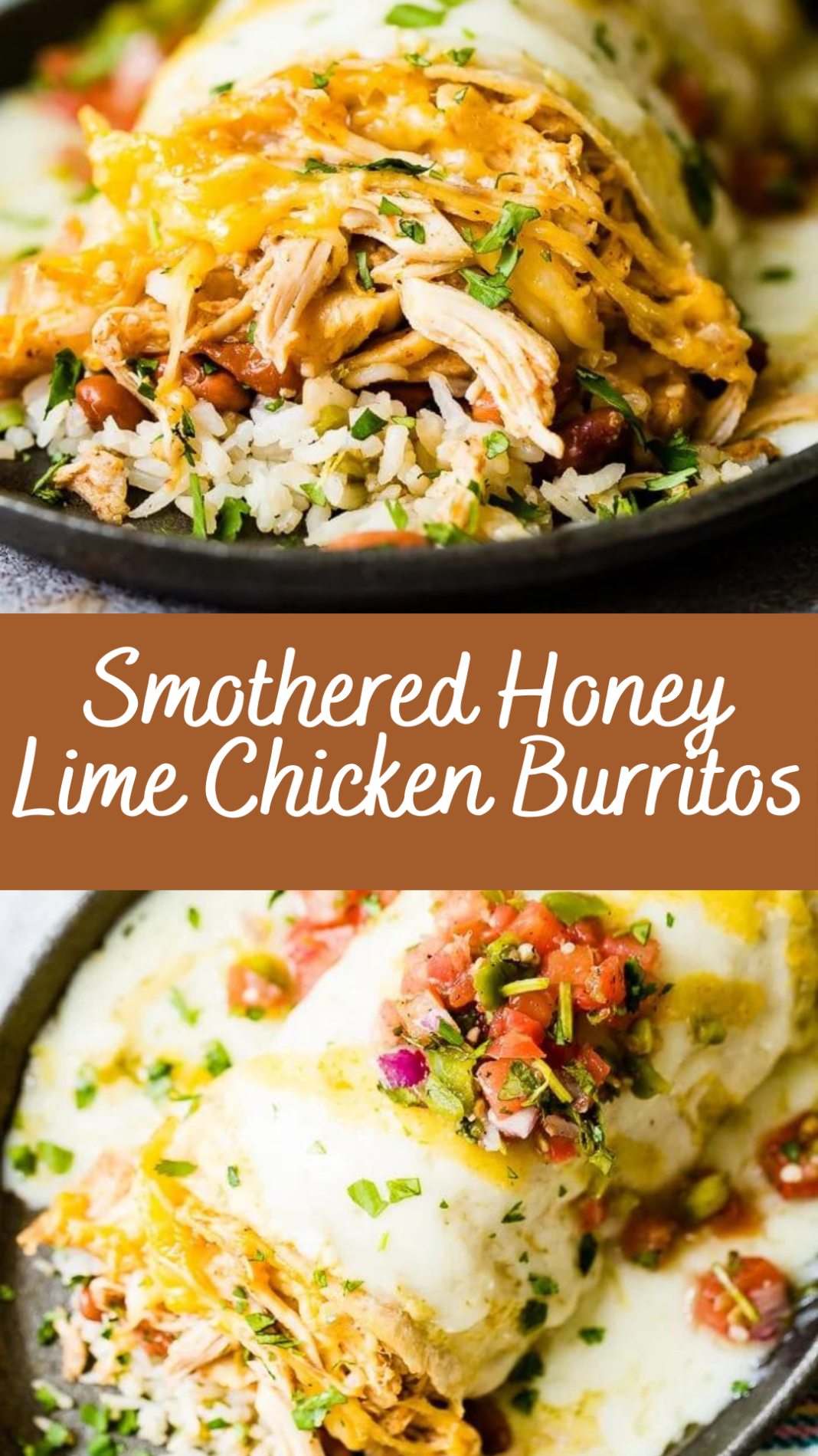 Smothered Honey Lime Chicken Burritos Recipe | Cheff Recipes