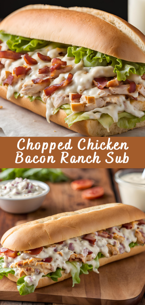 Chopped Chicken Bacon Ranch Sub | Cheff Recipes