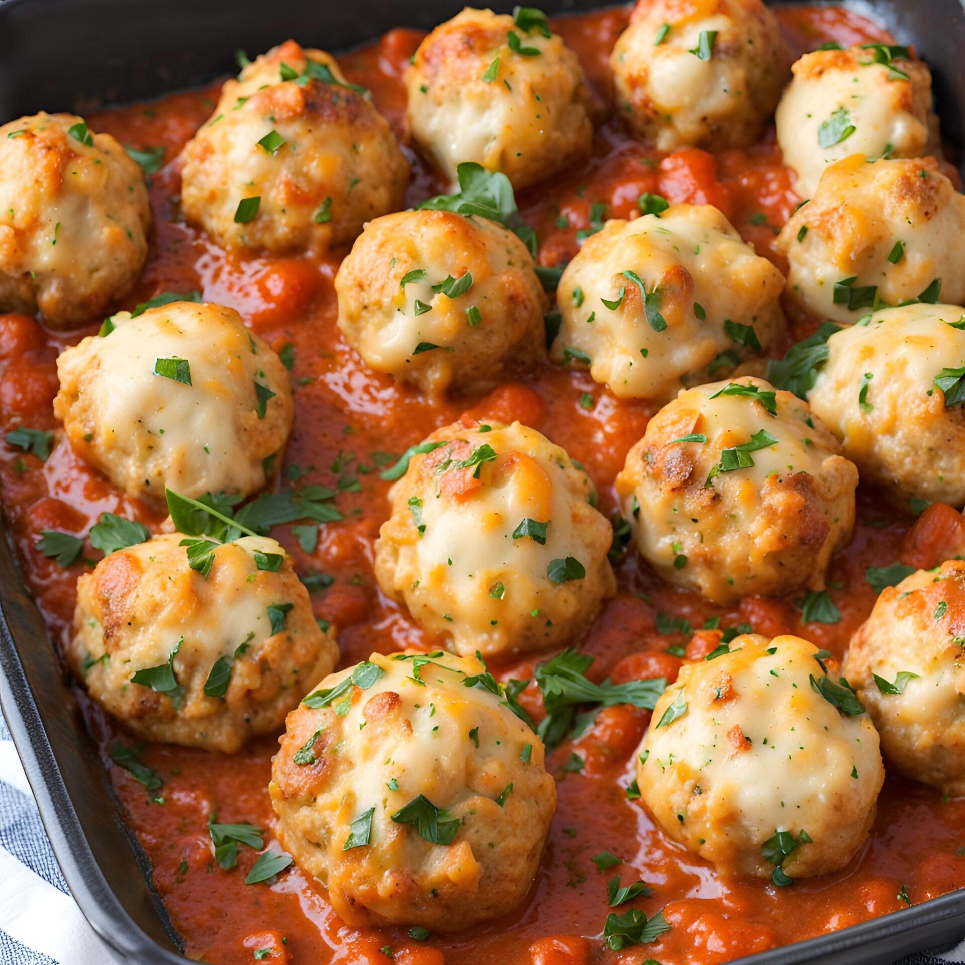 Simple Baked Cheesy Italian Chicken Meatballs | Cheff Recipes