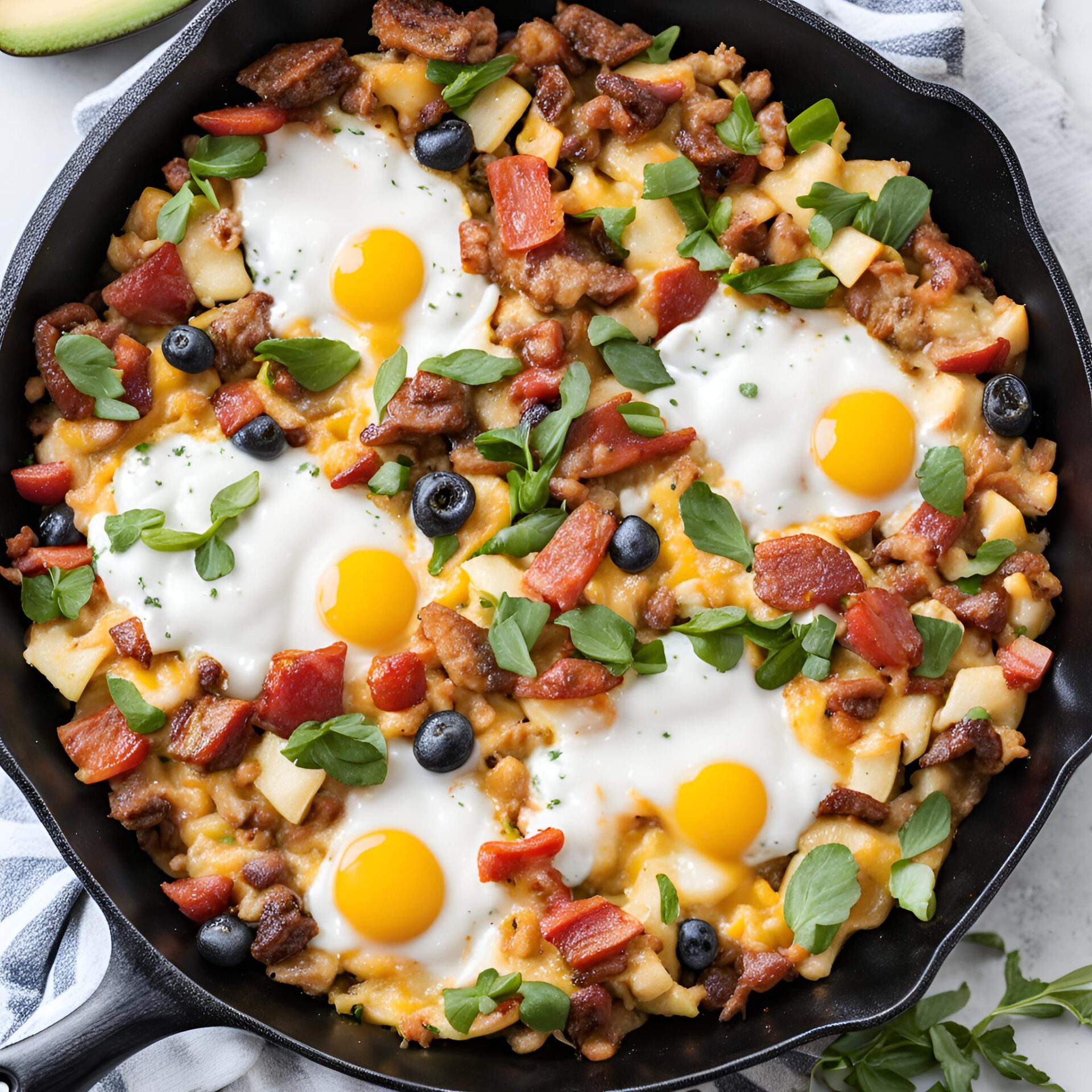 Simple Loaded Breakfast Skillet Recipe | Cheff Recipes