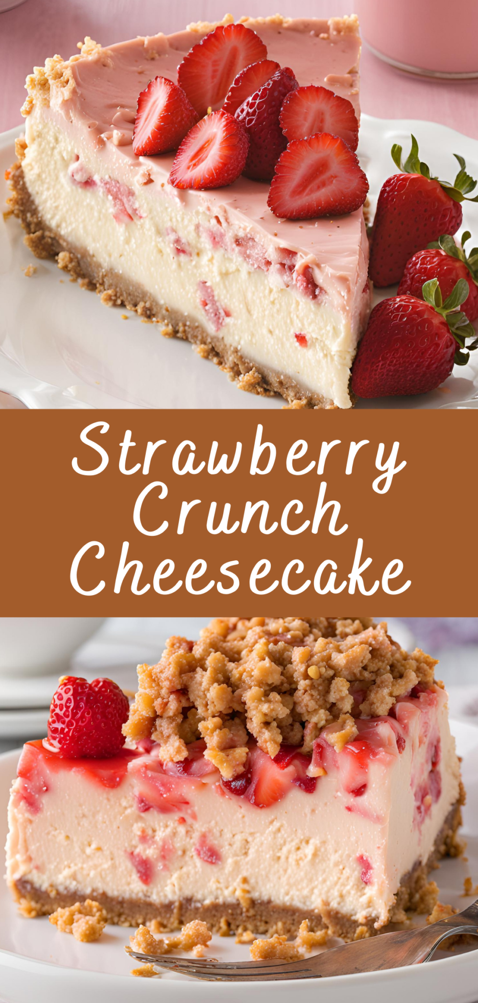 Strawberry Crunch Cheesecake Recipe | Cheff Recipes