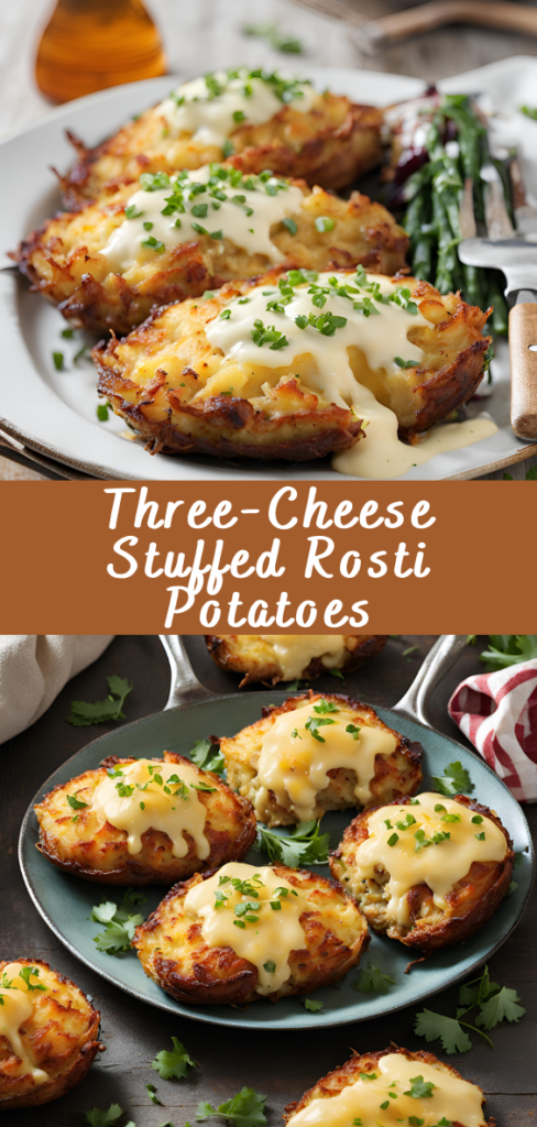 Three-Cheese Stuffed Rosti Potatoes | Cheff Recipes