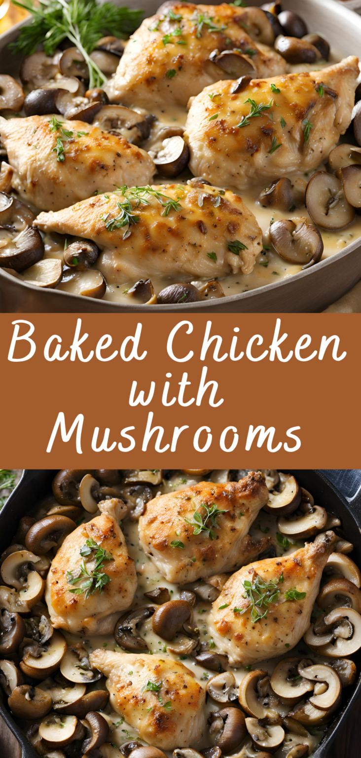Baked Chicken with Mushrooms Recipe | Cheff Recipes