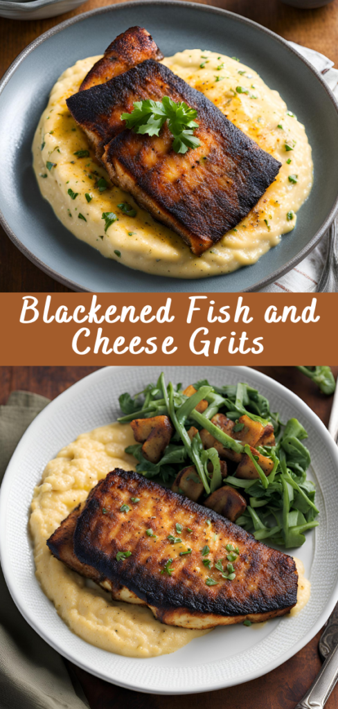 Blackened Fish and Cheese Grits | Cheff Recipes