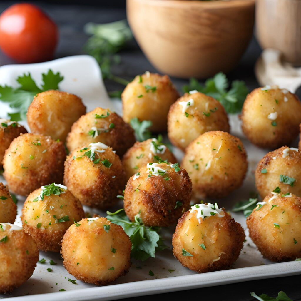 Crispy Parmesan Garlic Potato Balls | Cheff Recipes