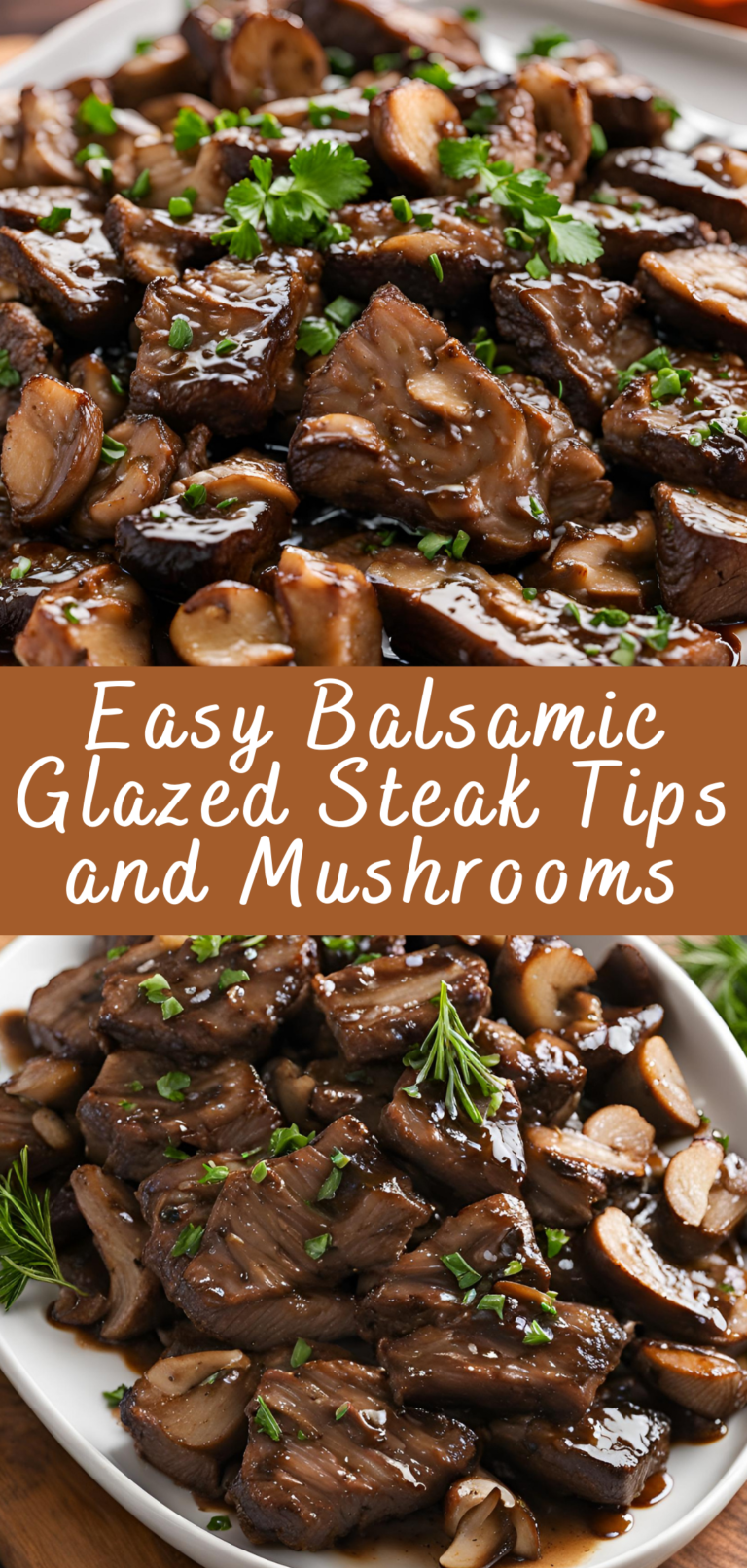 Easy Balsamic Glazed Steak Tips and Mushrooms Recipe | Cheff Recipes