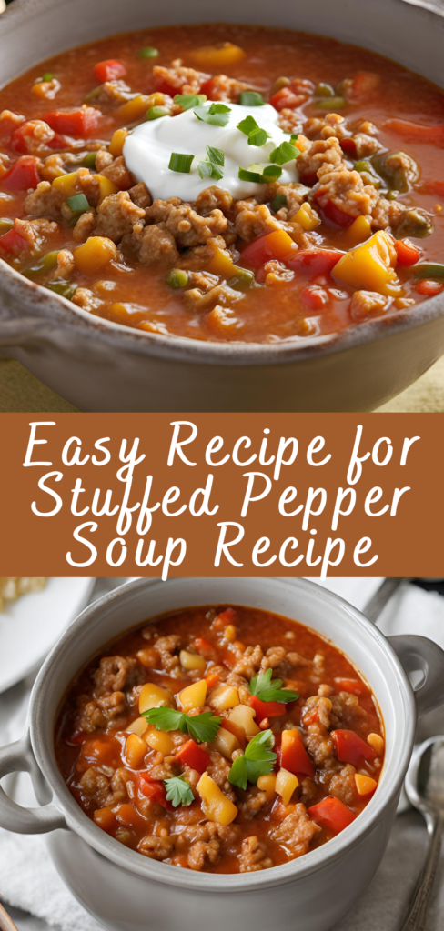 Easy Recipe for Stuffed Pepper Soup Recipe | Cheff Recipes