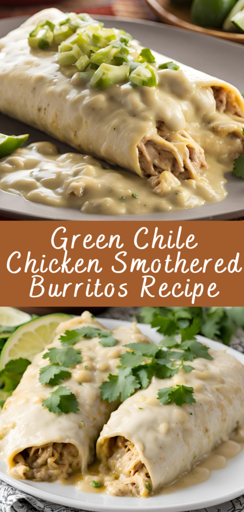 Green Chile Chicken Smothered Burritos Recipe | Cheff Recipes