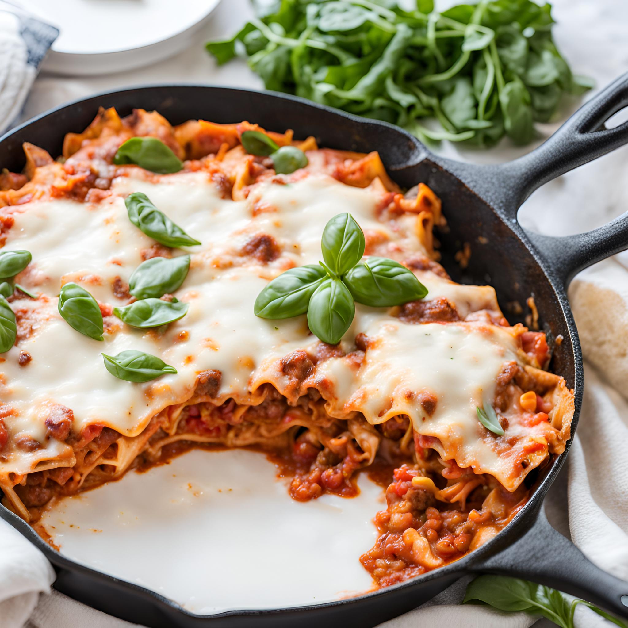 Healthy One Pot Skillet Lasagna Recipe | Cheff Recipes