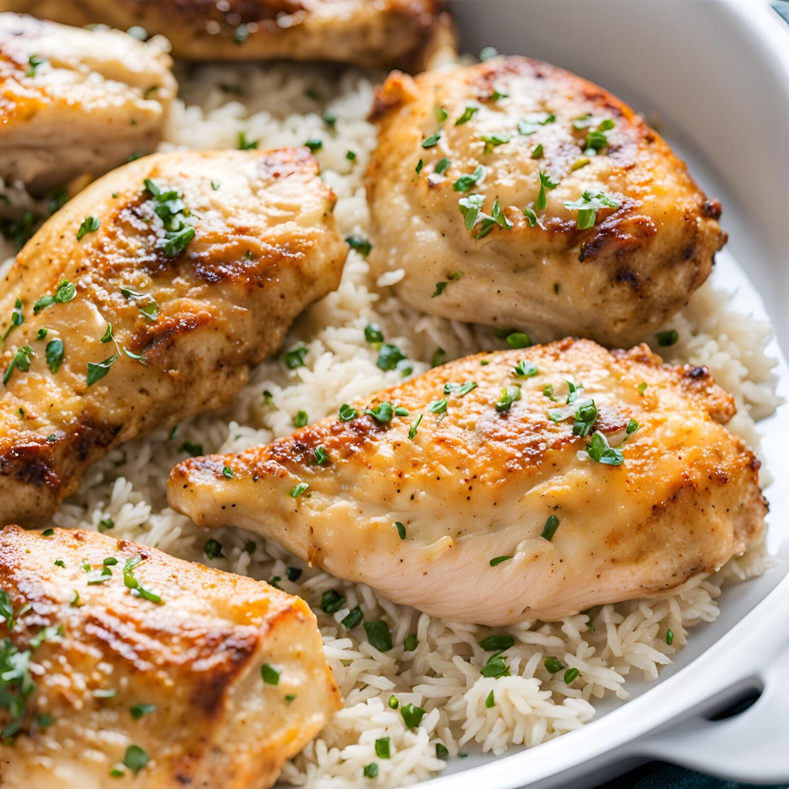 Oven Baked Chicken and Rice Recipe | Cheff Recipes