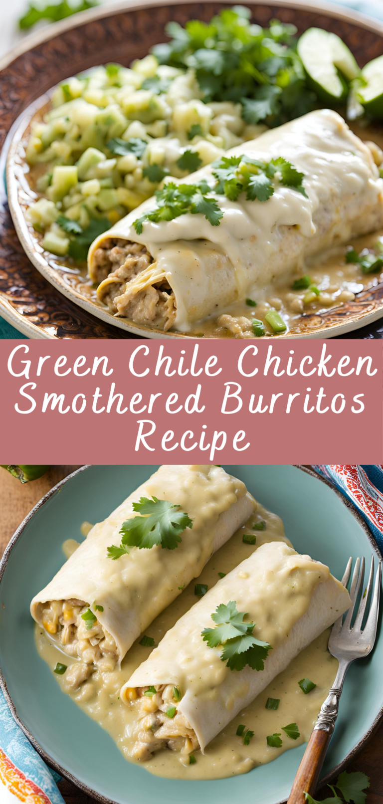 Green Chile Chicken Smothered Burritos Recipe | Cheff Recipes