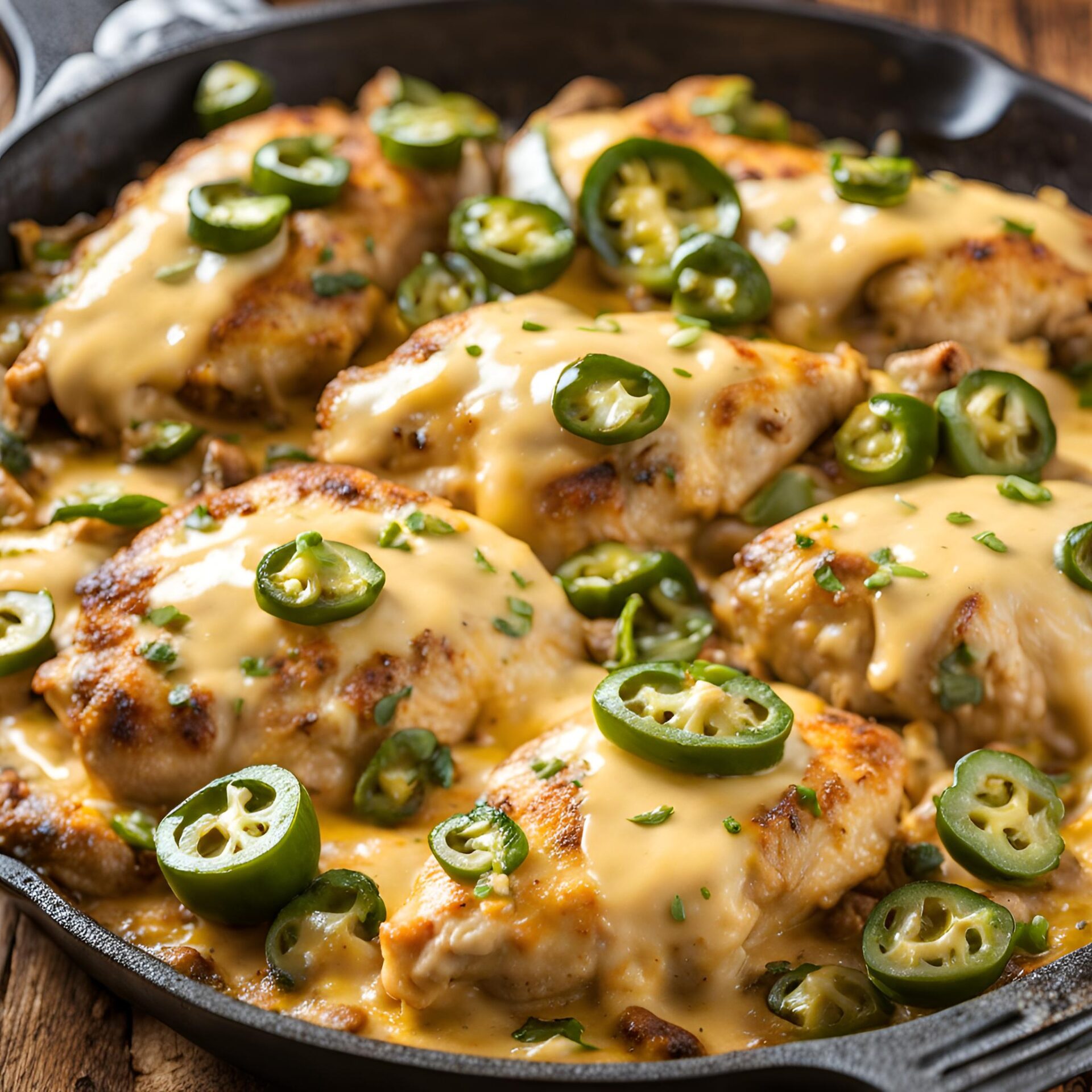 One Pan Cheesy Jalapeño Chicken Recipe | Cheff Recipes