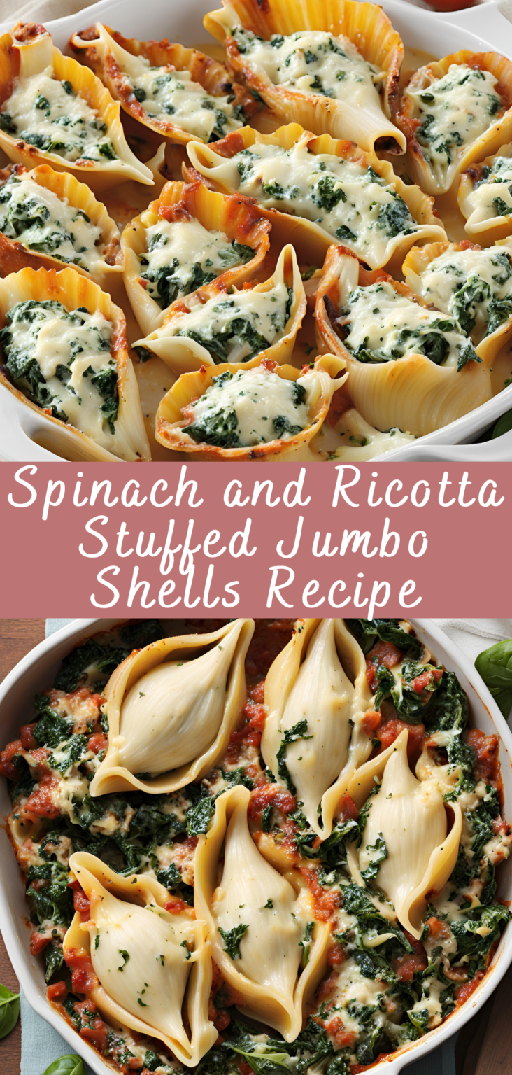 Spinach and Ricotta Stuffed Jumbo Shells Recipe | Cheff Recipes