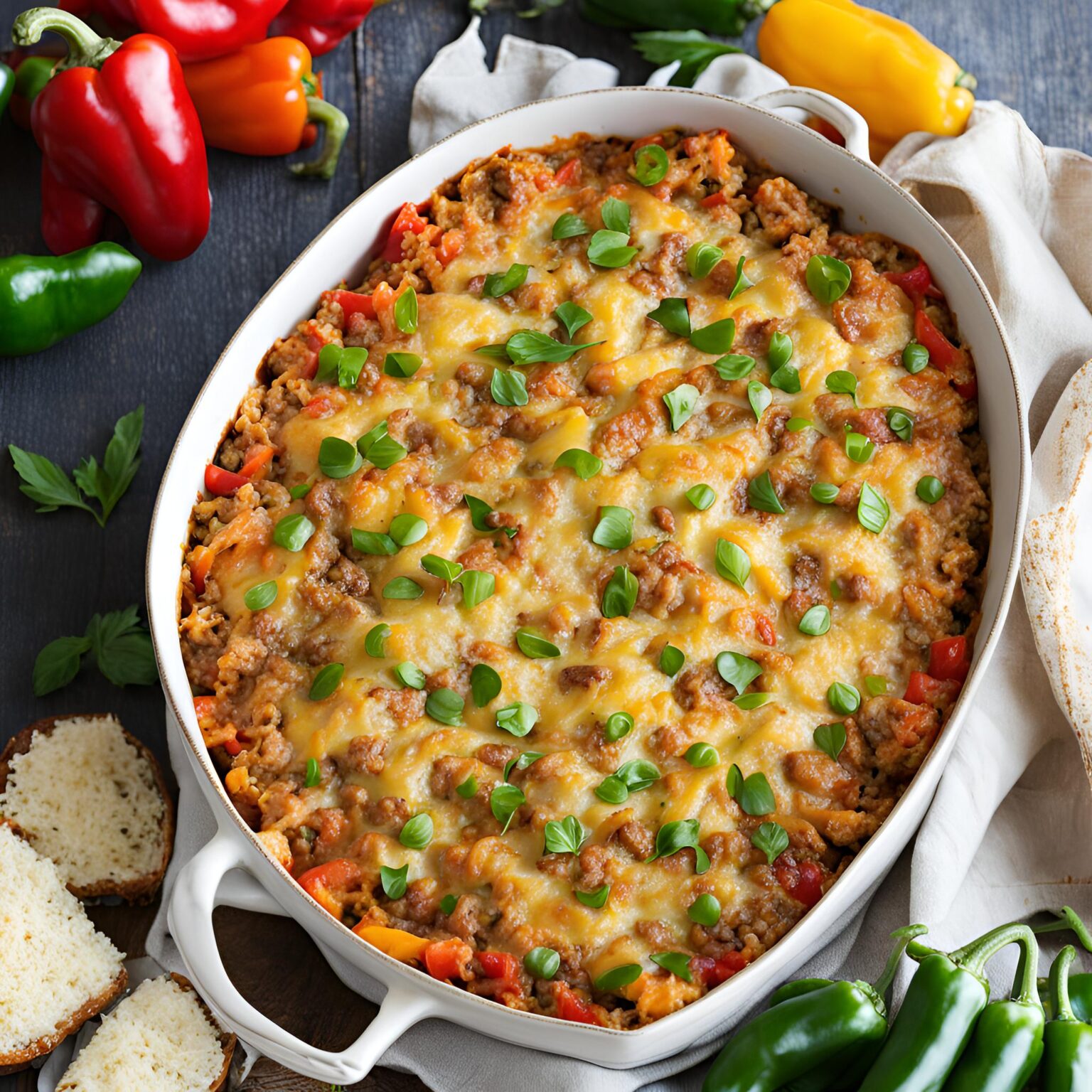 Stuffed Bell Pepper Casserole Recipe | Cheff Recipes