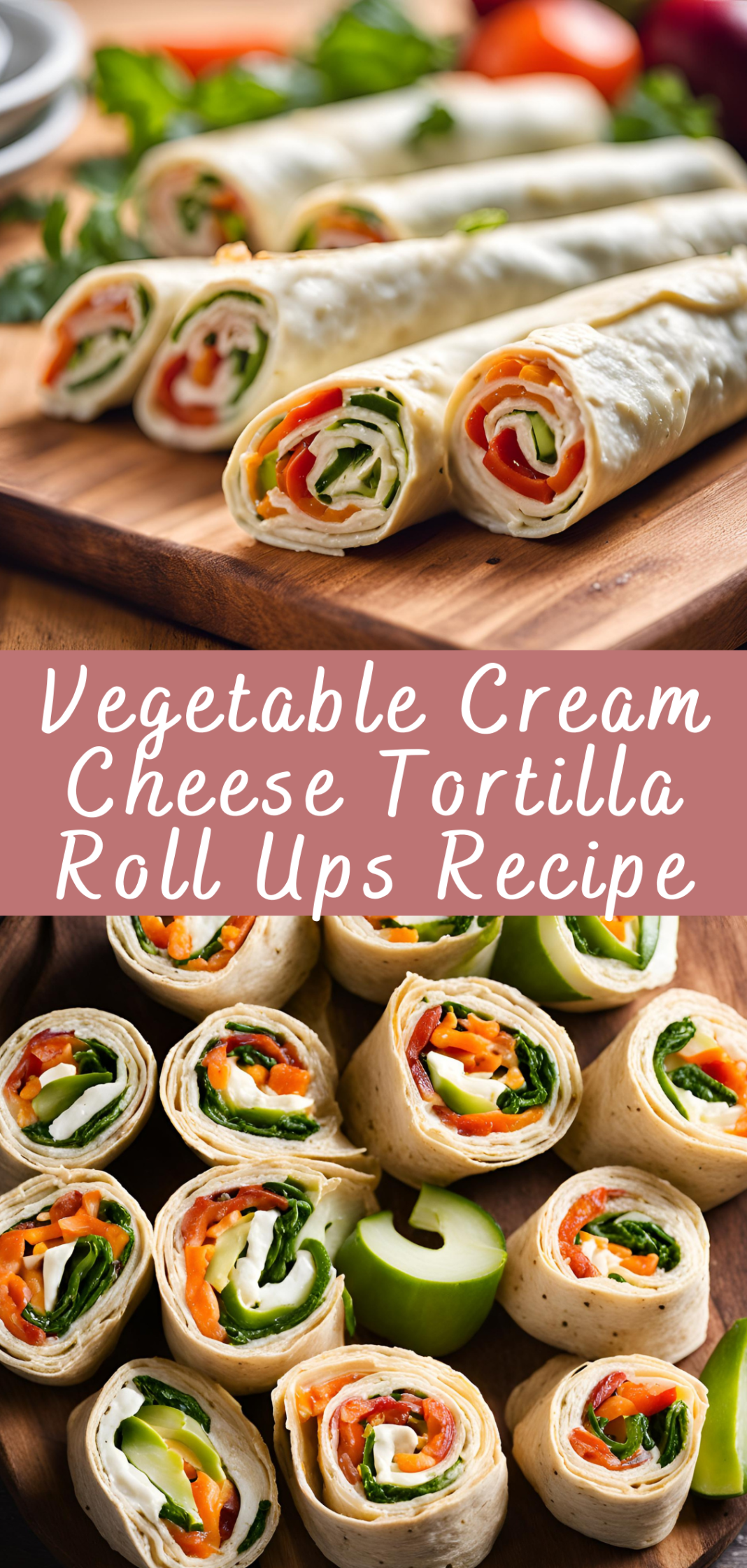 Vegetable Cream Cheese Tortilla Roll Ups Recipe | Cheff Recipes