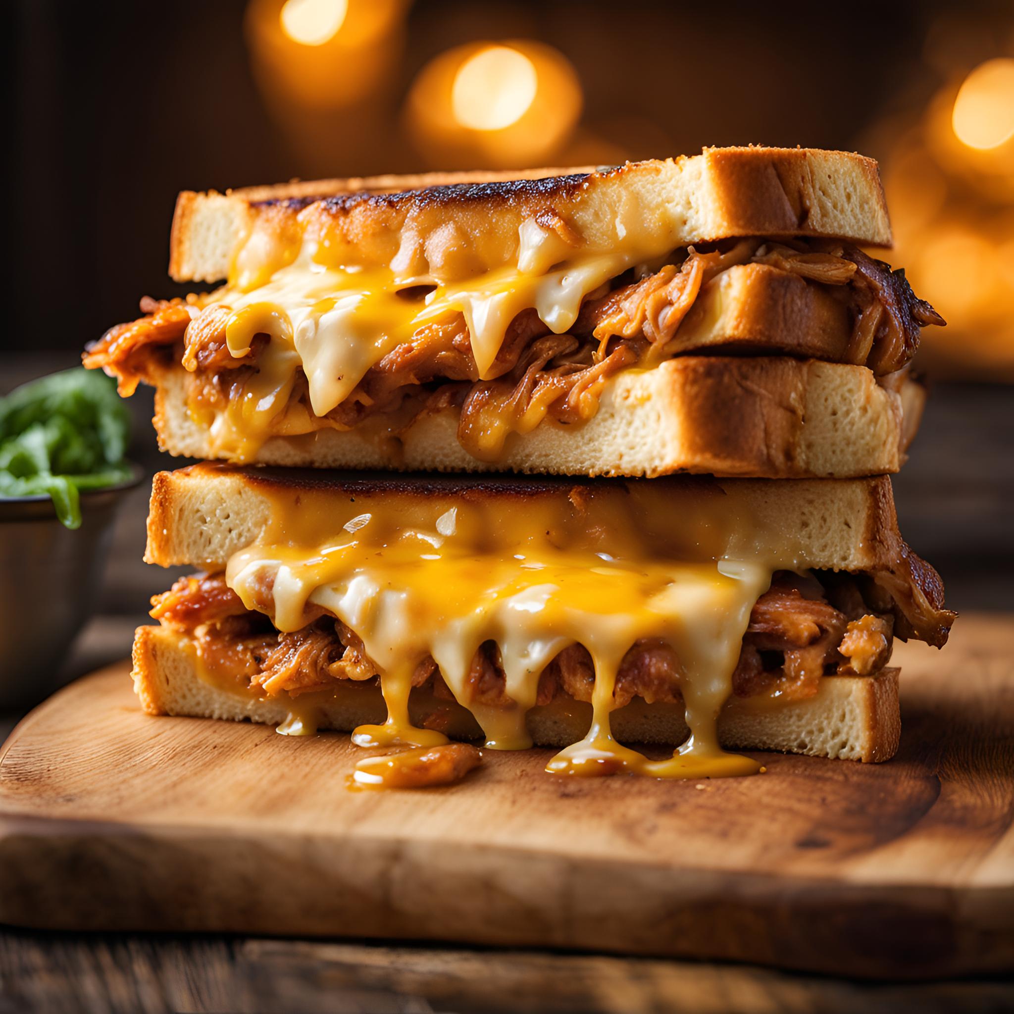 BBQ Chicken Grilled Cheese Recipe | Cheff Recipes