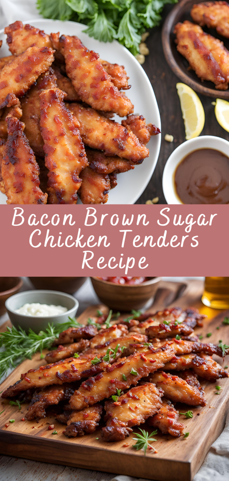 Bacon Brown Sugar Chicken Tenders Recipe | Cheff Recipes