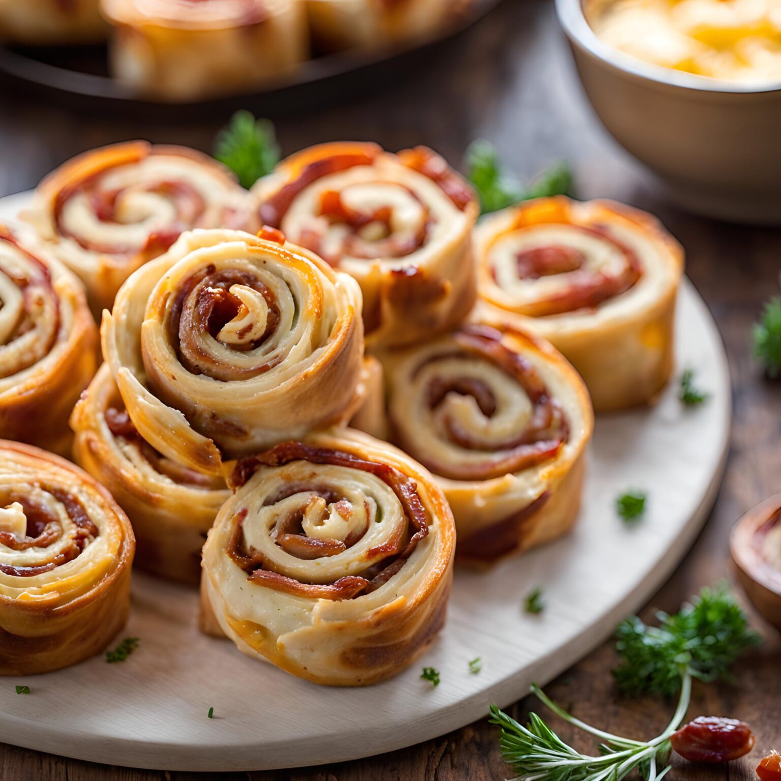 Bacon Cheddar Ranch Pinwheels Recipe | Cheff Recipes