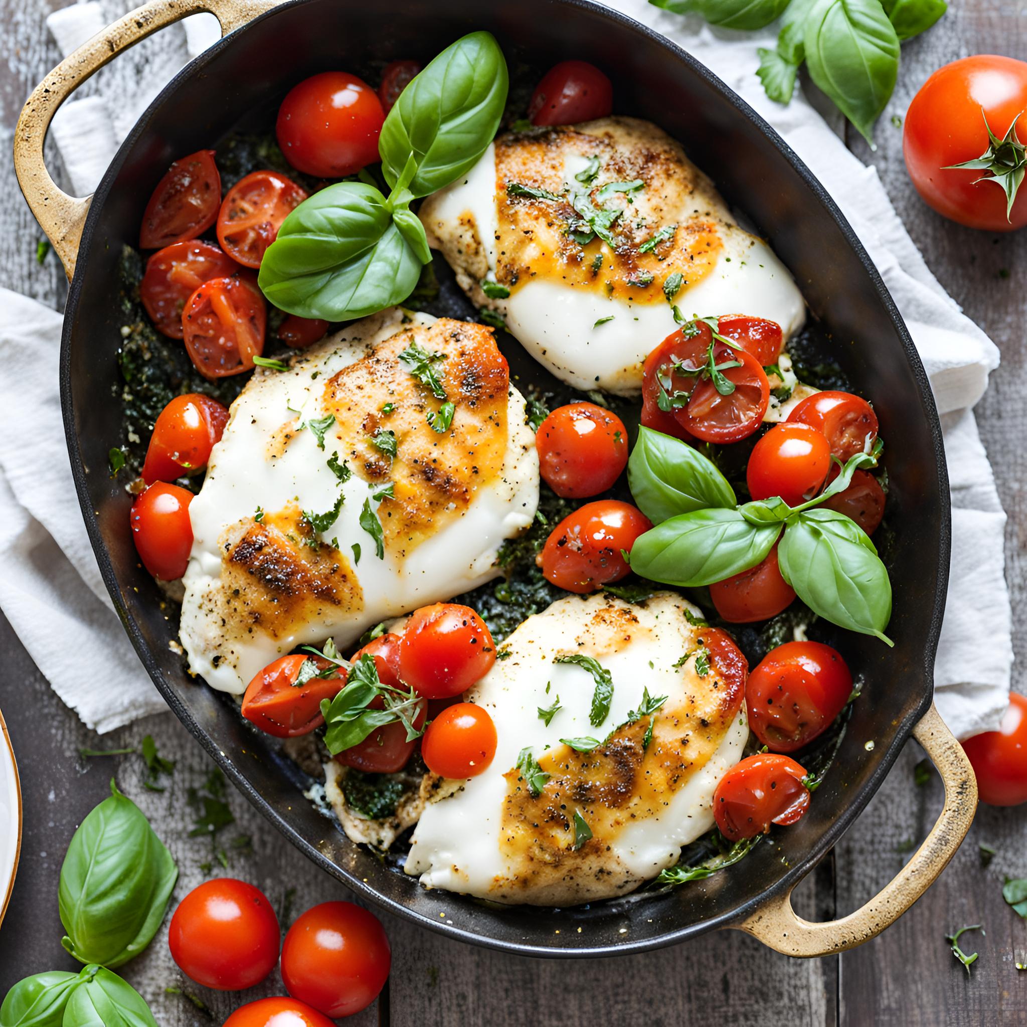 Baked Caprese Chicken Recipe | Cheff Recipes