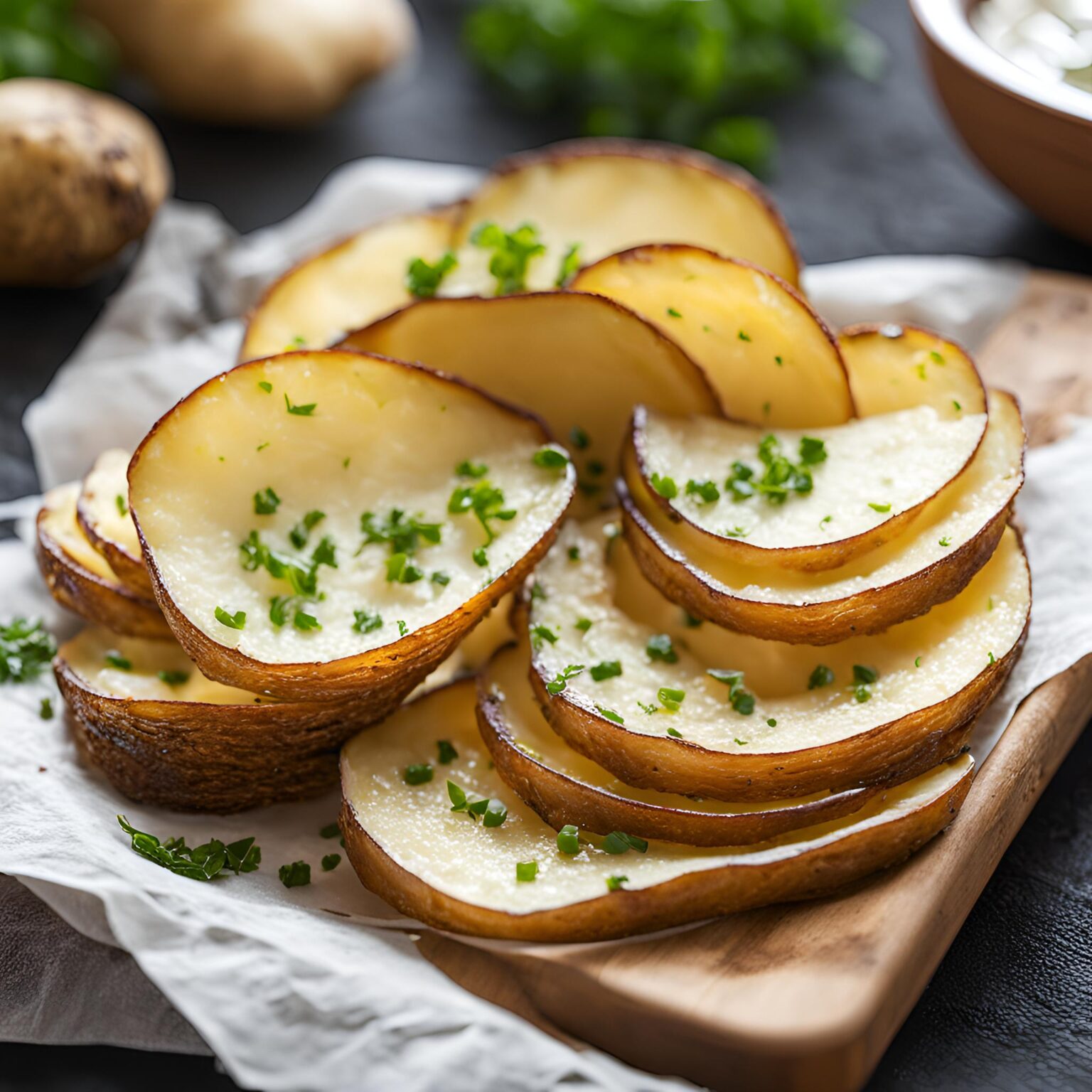 Baked Potato Slices Recipe | Cheff Recipes