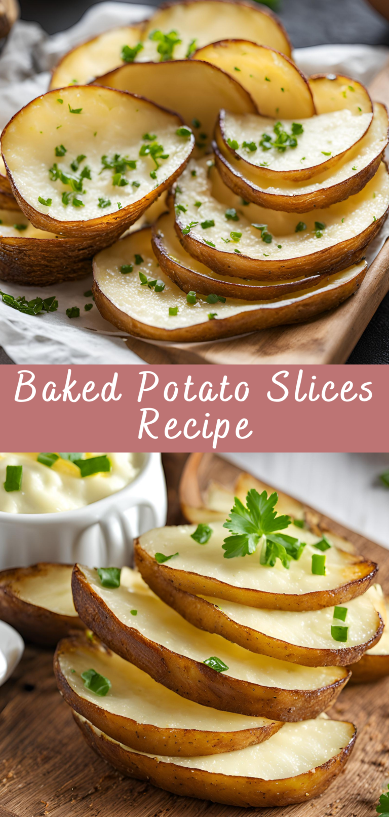 Baked Potato Slices Recipe | Cheff Recipes