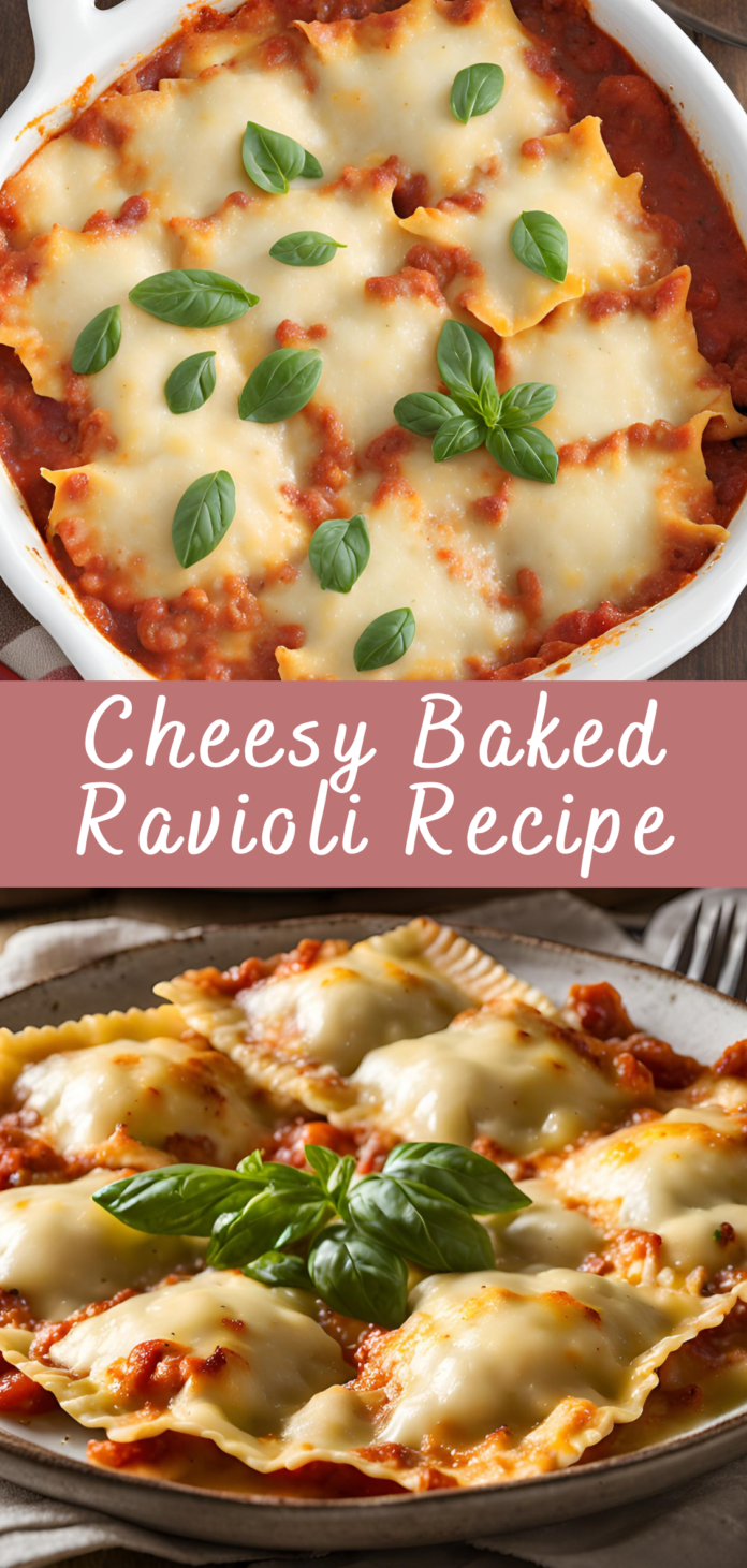 Cheesy Baked Ravioli Recipe | Cheff Recipes