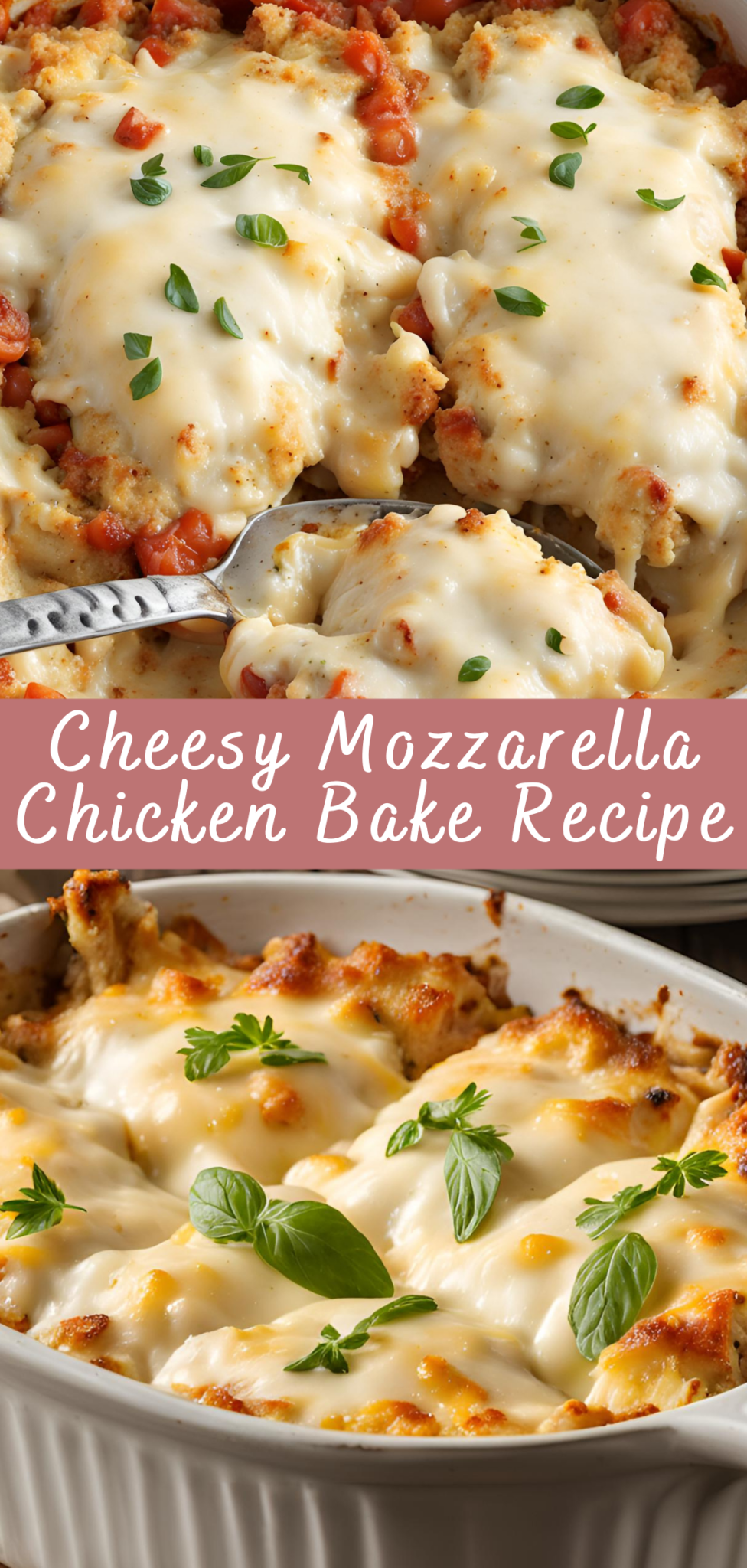 Cheesy Mozzarella Chicken Bake Recipe | Cheff Recipes