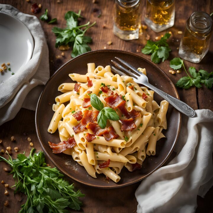 Creamy Bacon Pasta Recipe | Cheff Recipes