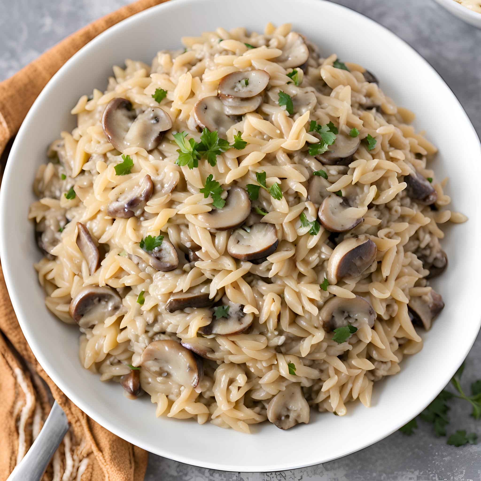 Creamy Ground Turkey and Mushroom Orzo Recipe | Cheff Recipes