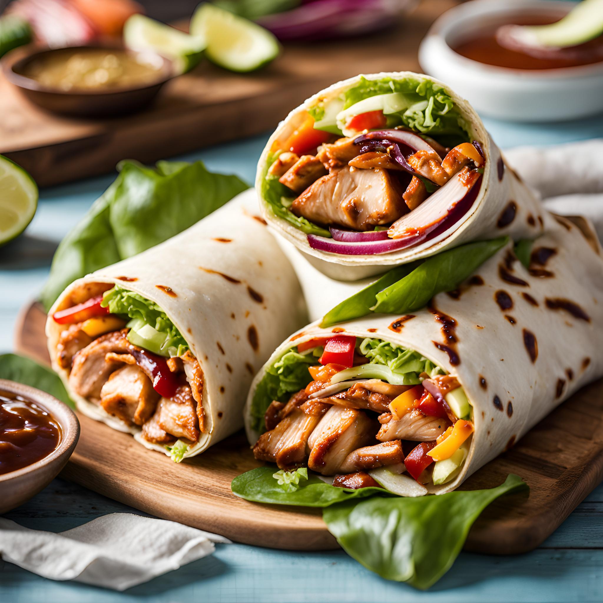 Hawaiian BBQ Chicken Wraps Recipe | Cheff Recipes