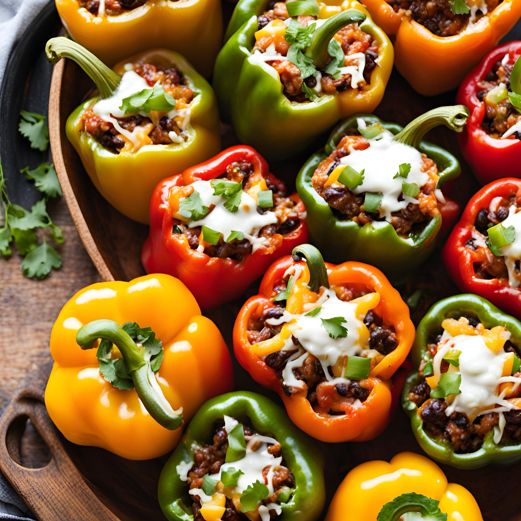Mexican Style Stuffed Peppers Recipe | Cheff Recipes