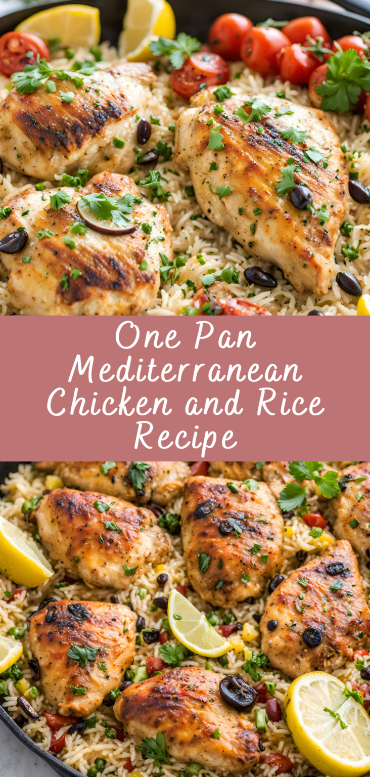 One Pan Mediterranean Chicken and Rice Recipe | Cheff Recipes