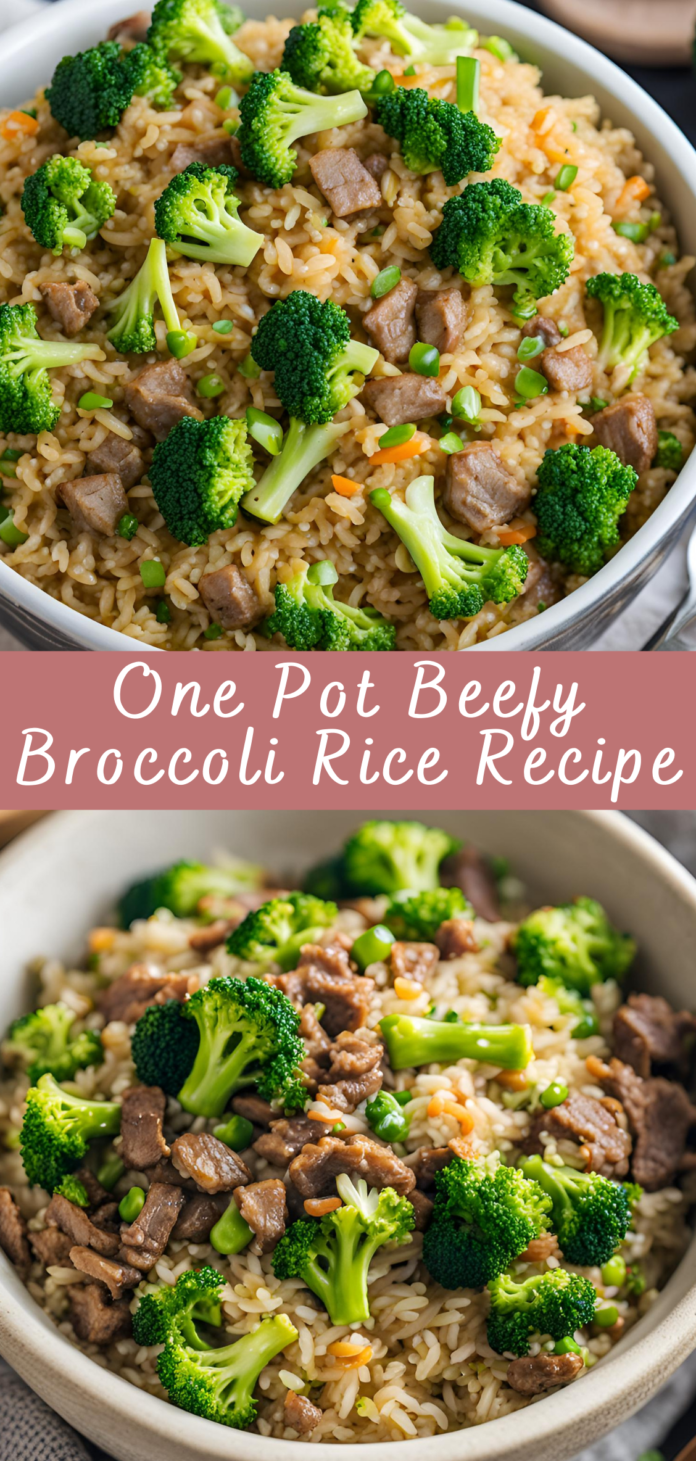 One Pot Beefy Broccoli Rice Recipe | Cheff Recipes