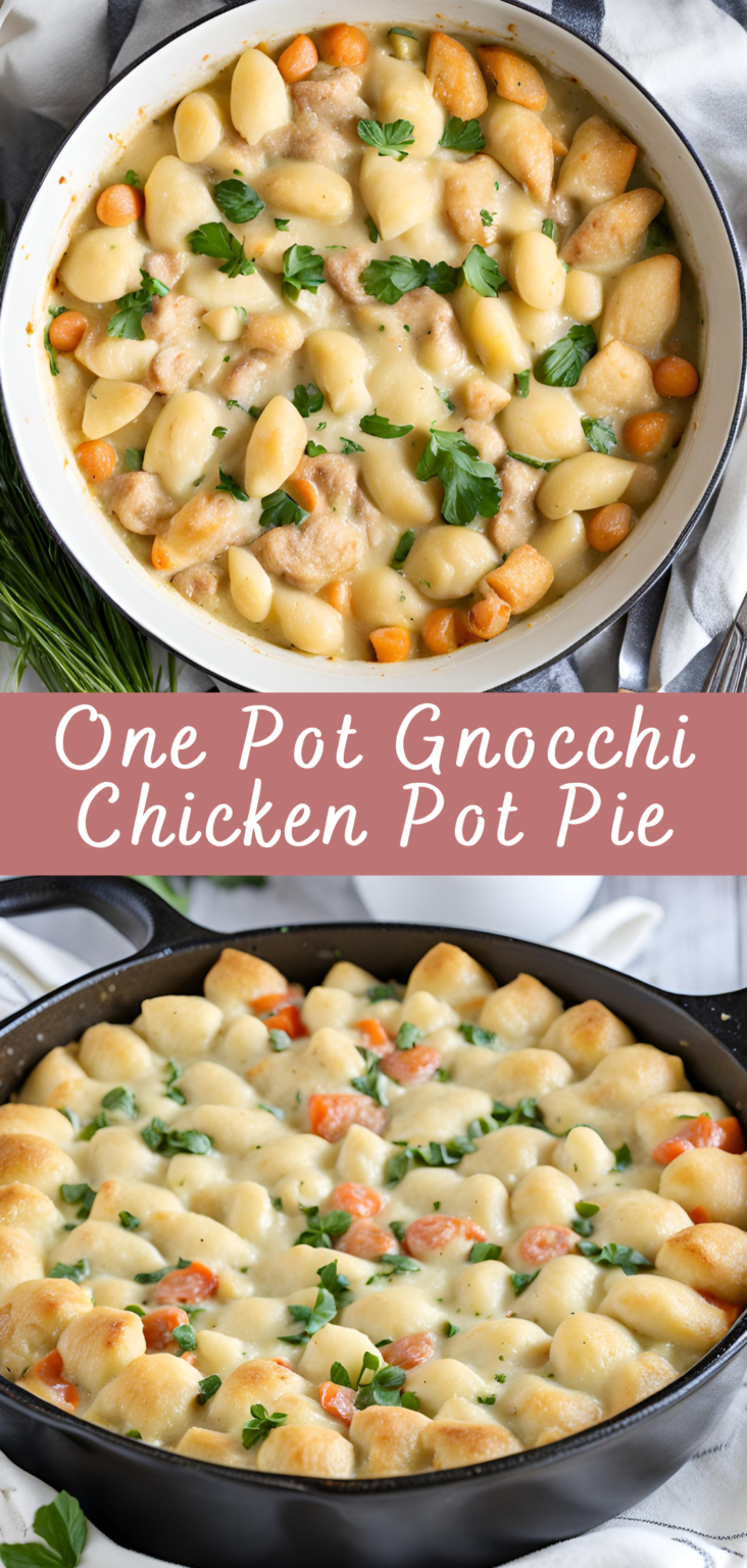 One Pot Gnocchi Chicken Pot Pie Recipe - Cheff Recipes