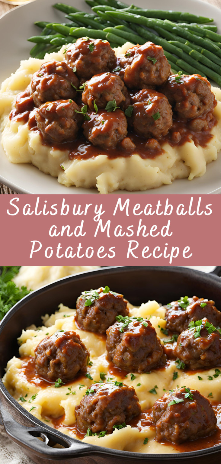 Salisbury Meatballs and Mashed Potatoes Recipe | Cheff Recipes