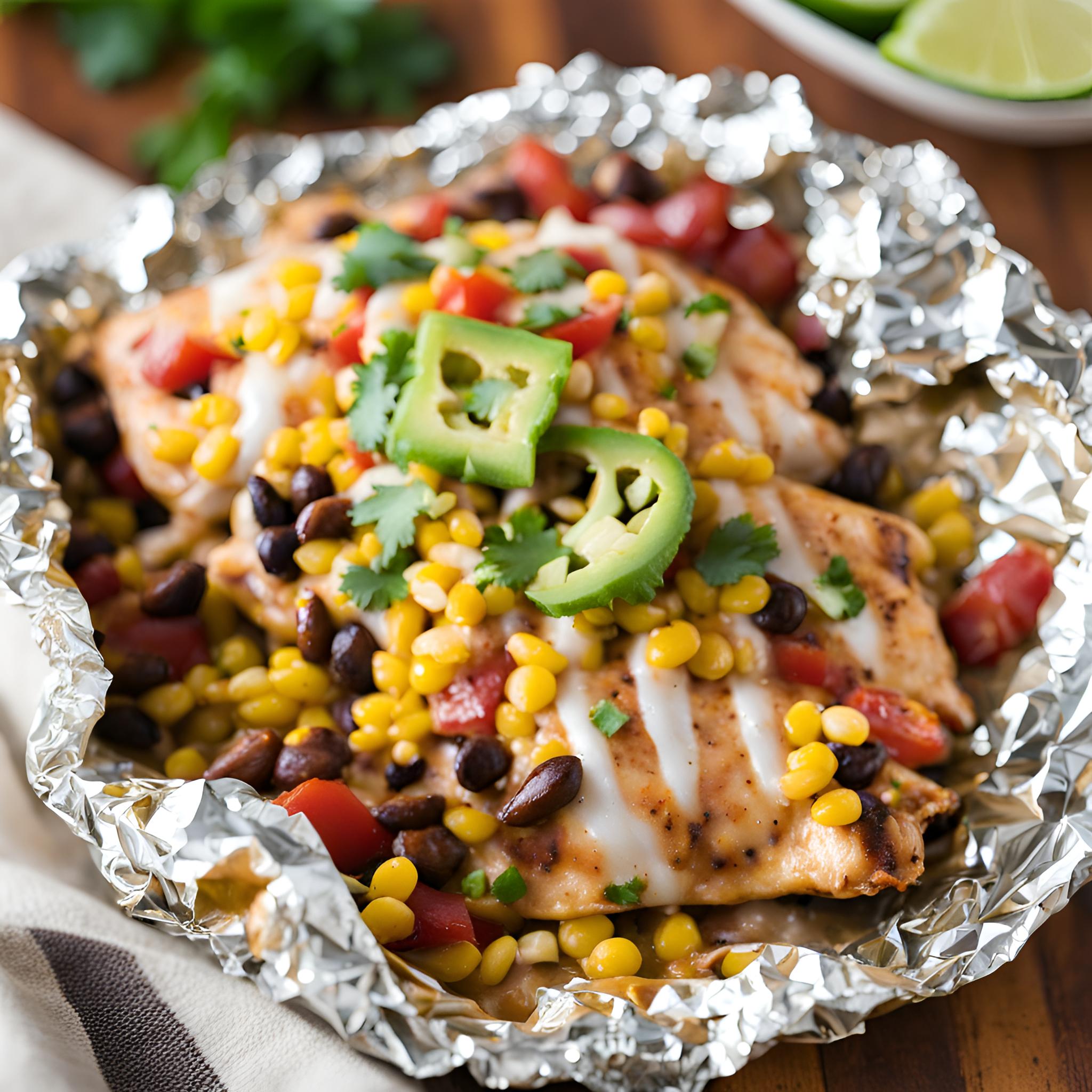 Santa Fe Chicken Foil Packets Recipe | Cheff Recipes