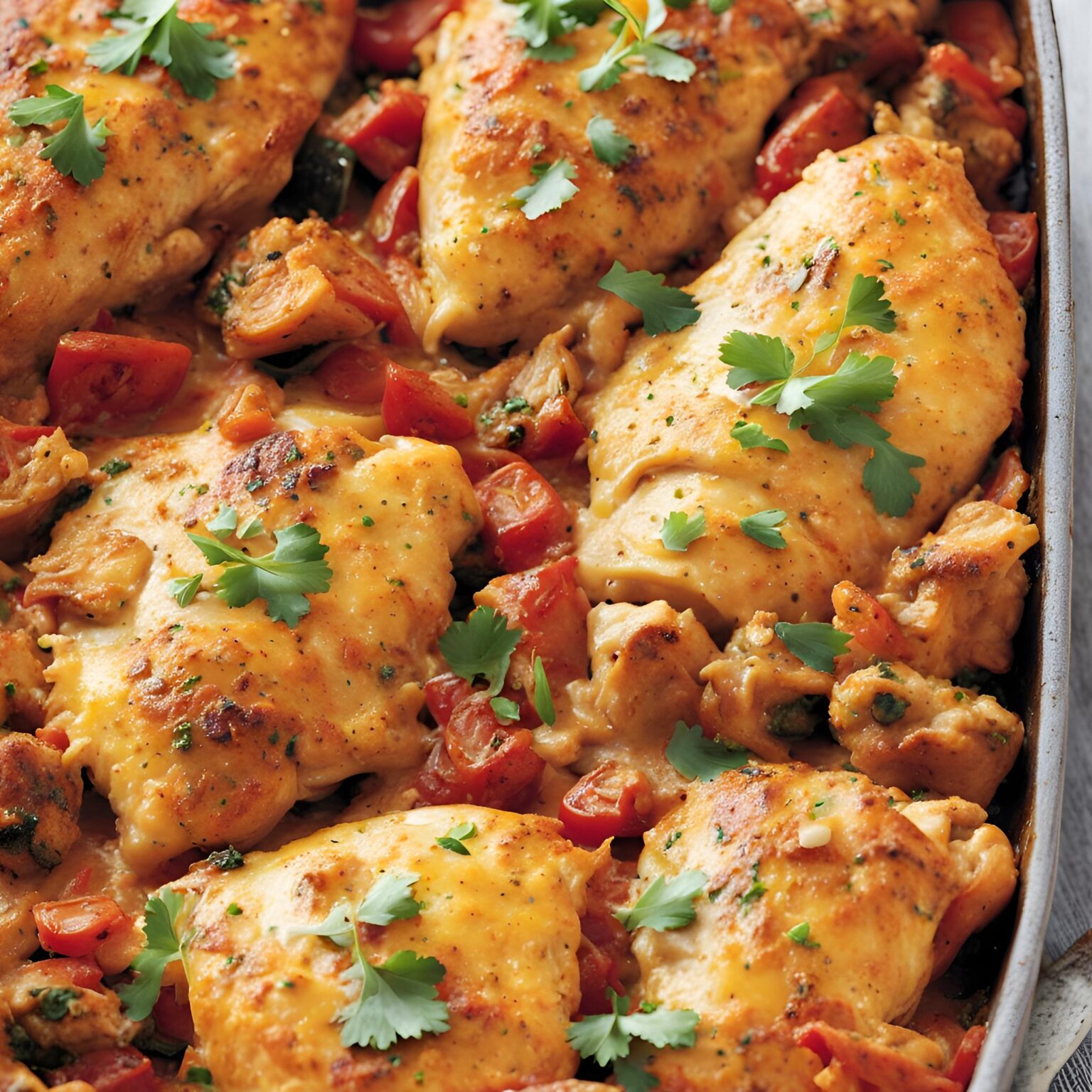 Spicy and Creamy Cajun Chicken Bake Recipe | Cheff Recipes