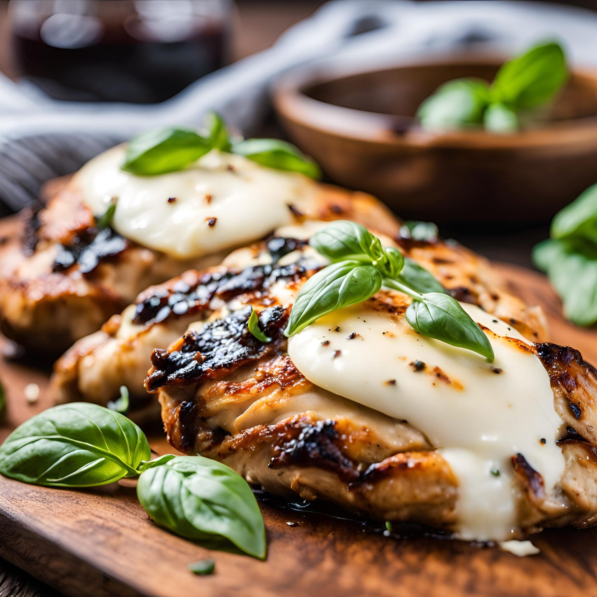 Balsamic Baked Chicken Breast with Mozzarella Cheese Recipe | Cheff Recipes