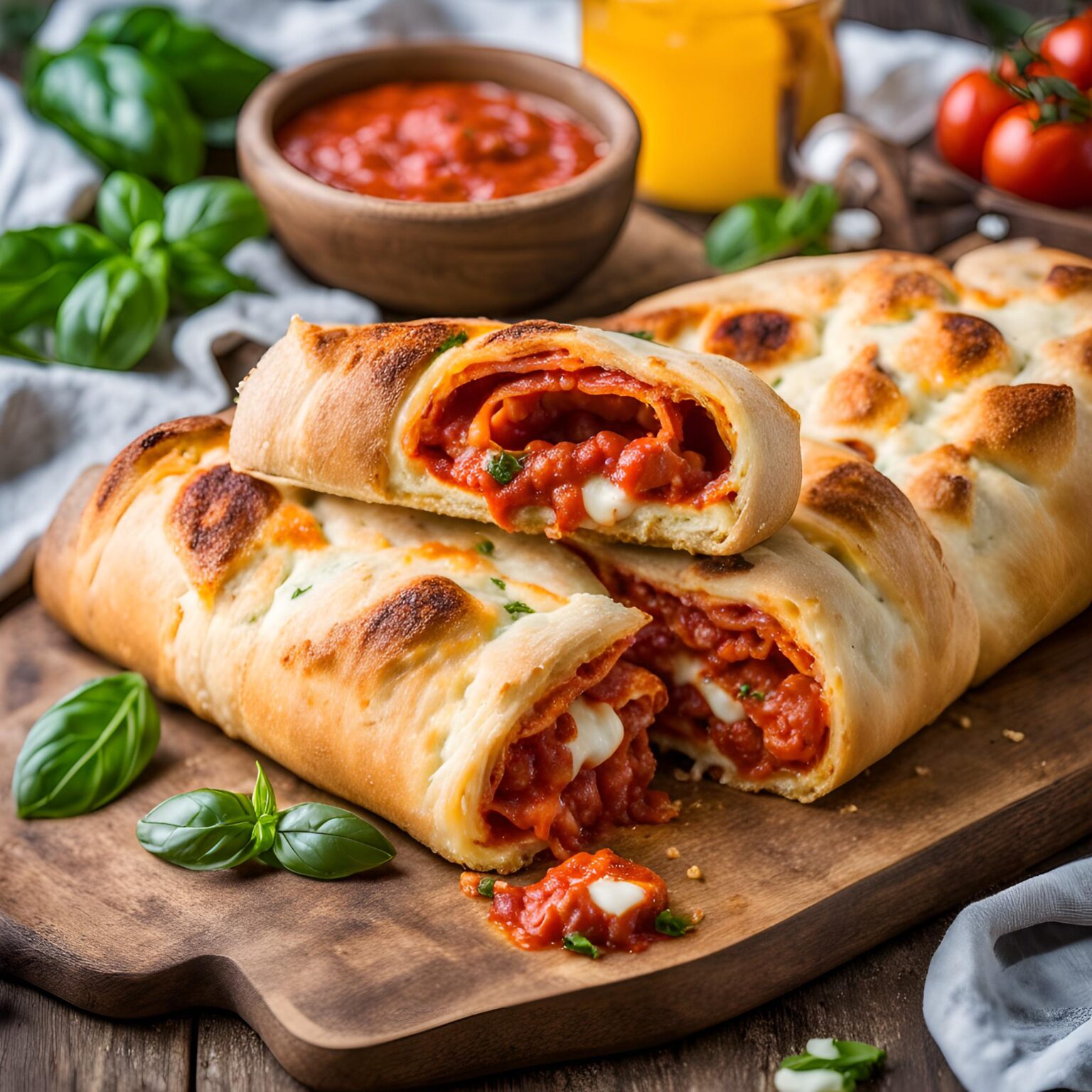 Cheesy Pepperoni Stromboli Recipe | Cheff Recipes