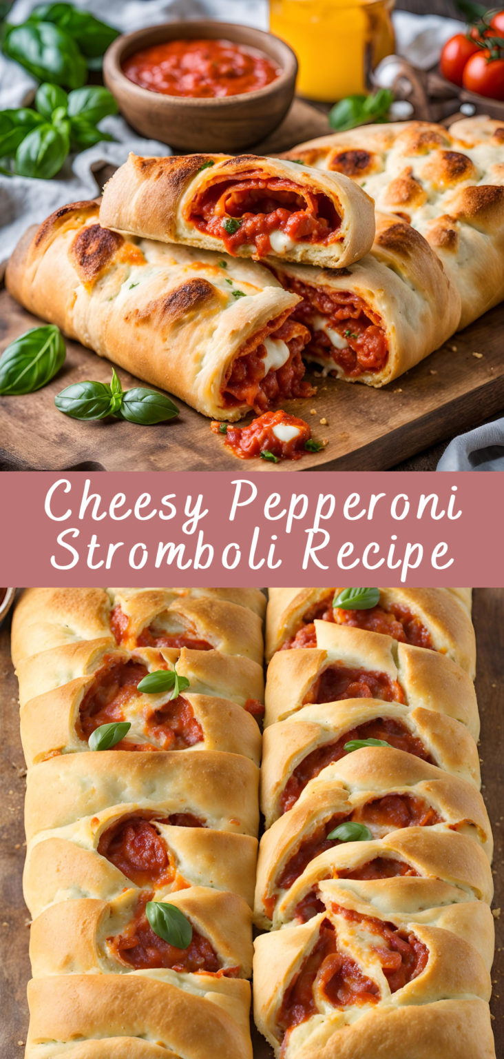 Cheesy Pepperoni Stromboli Recipe | Cheff Recipes