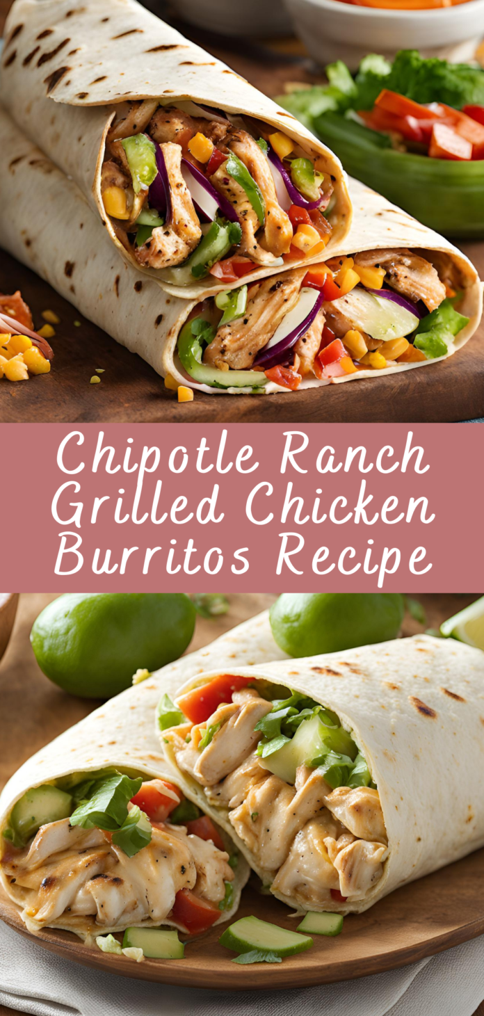 Chipotle Ranch Grilled Chicken Burritos Recipe | Cheff Recipes