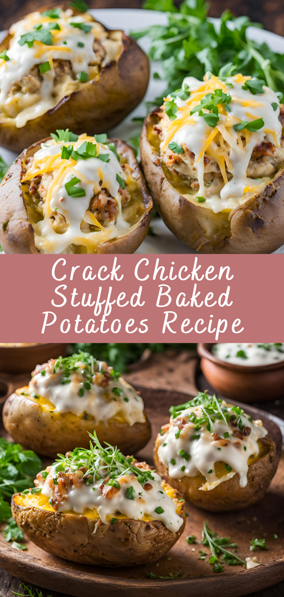 Crack Chicken Stuffed Baked Potatoes Recipe | Cheff Recipes