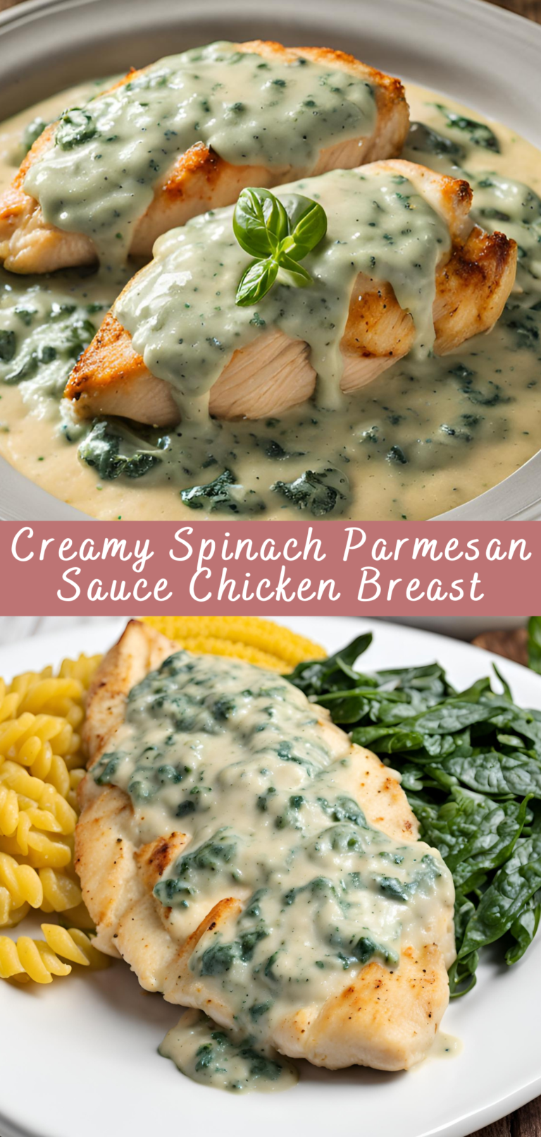 Creamy Spinach Parmesan Sauce Chicken Breast Recipe | Cheff Recipes