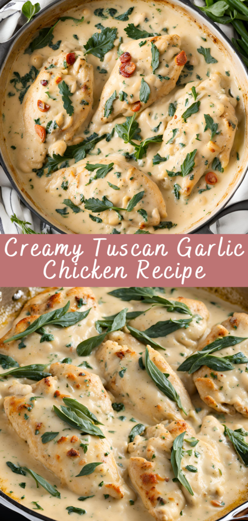 Creamy Tuscan Garlic Chicken Recipe | Cheff Recipes