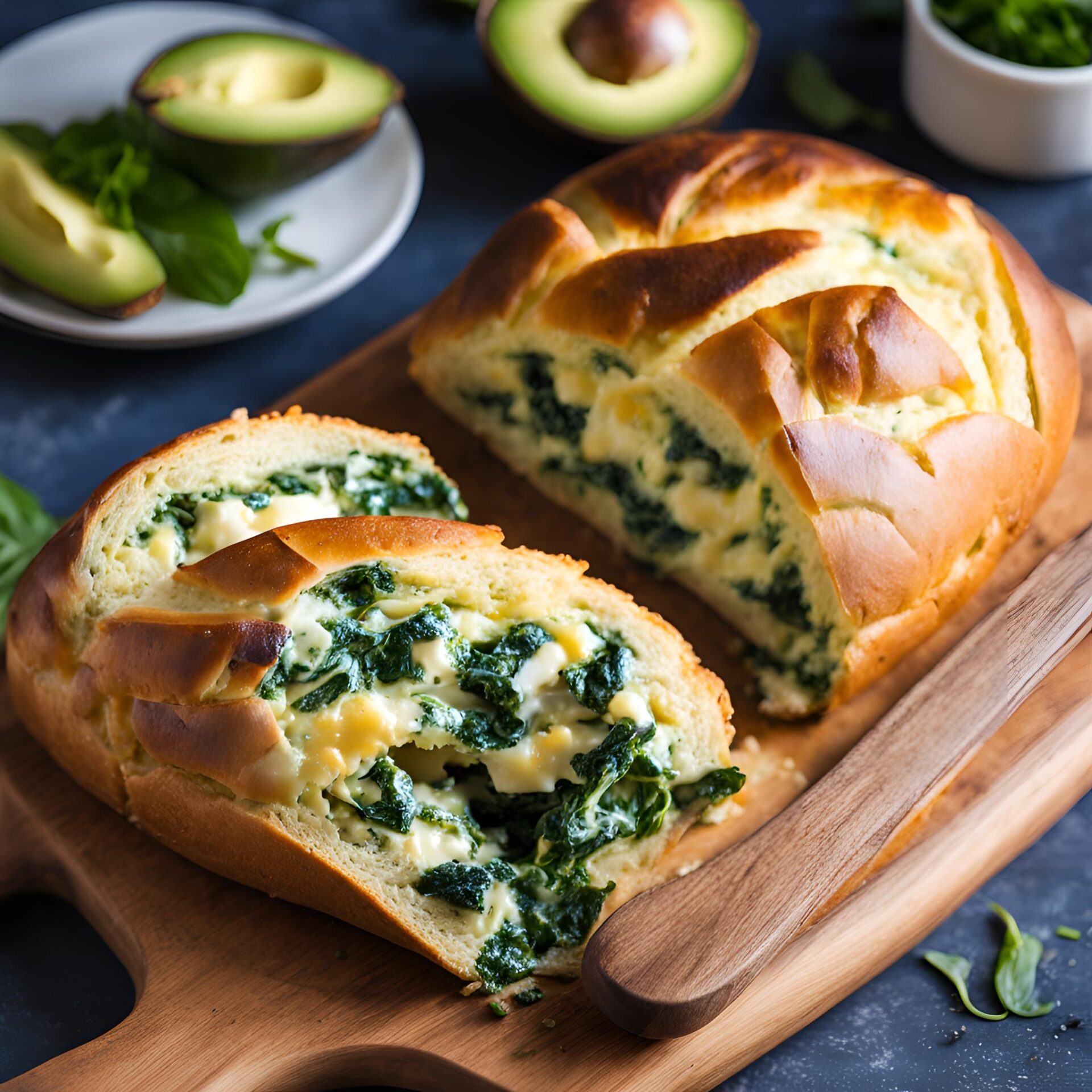 Feta Spinach Stuffed French Bread Recipe | Cheff Recipes